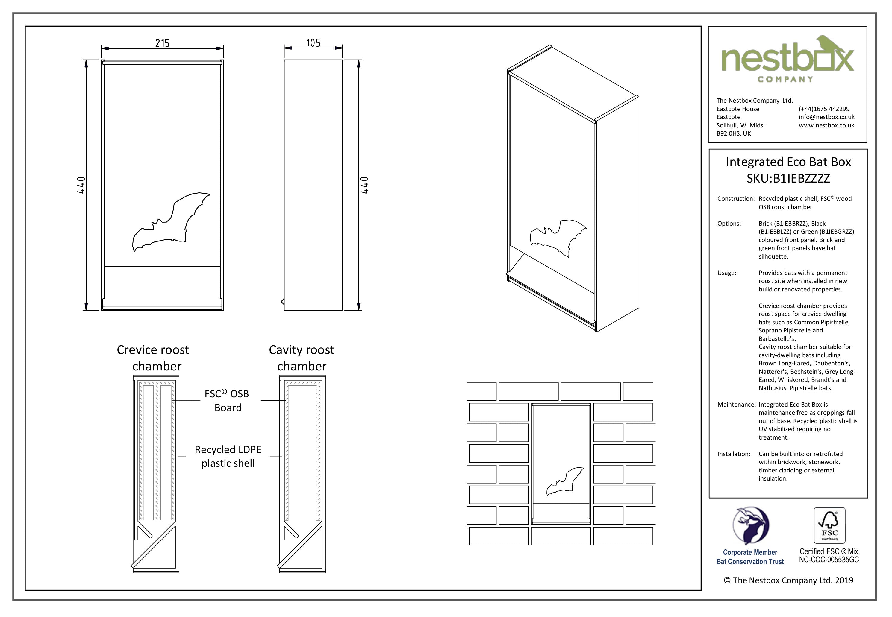 Integrated Eco Bat Box | The Nestbox Company